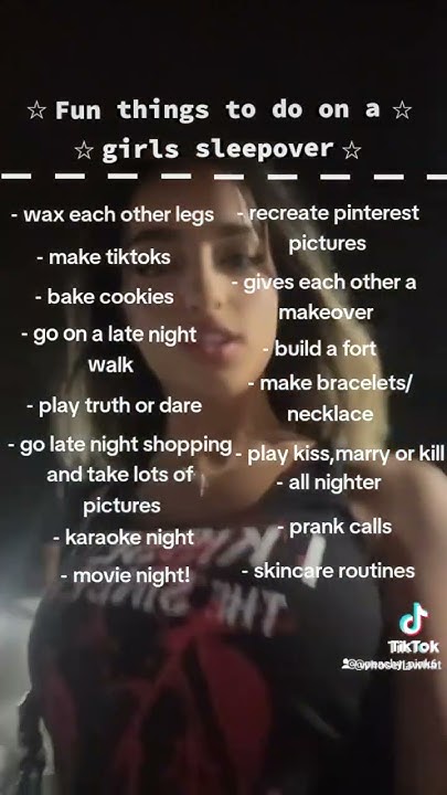 Fun Things To Do On A Girls Sleepover Youtube