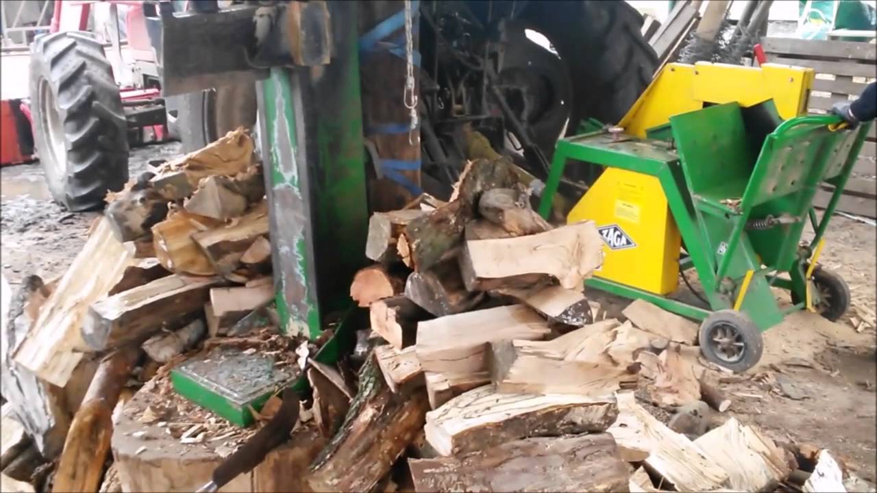 fire wood production - YouTube
