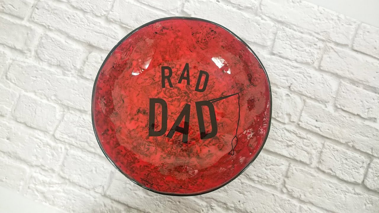How to Paint a Fathers Day Plate - Rad Dad Tutorial - YouTube