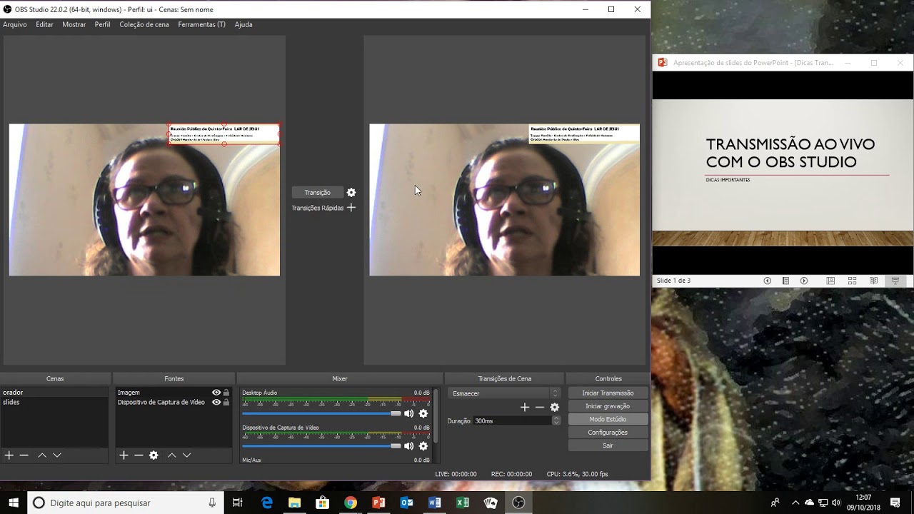 aprendendo a Utilizar o MODO ESTUDIO no OBS studio para transmitir ao ...