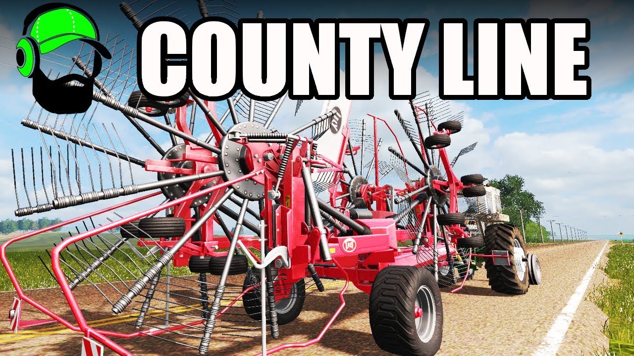 Farming Simulator 17 - County Line - Breaking in a new Rake #FS17 - YouTube