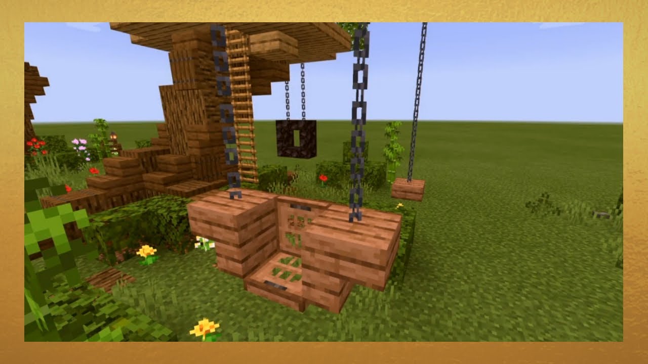 Minecraft Building Series #28: Swings - YouTube