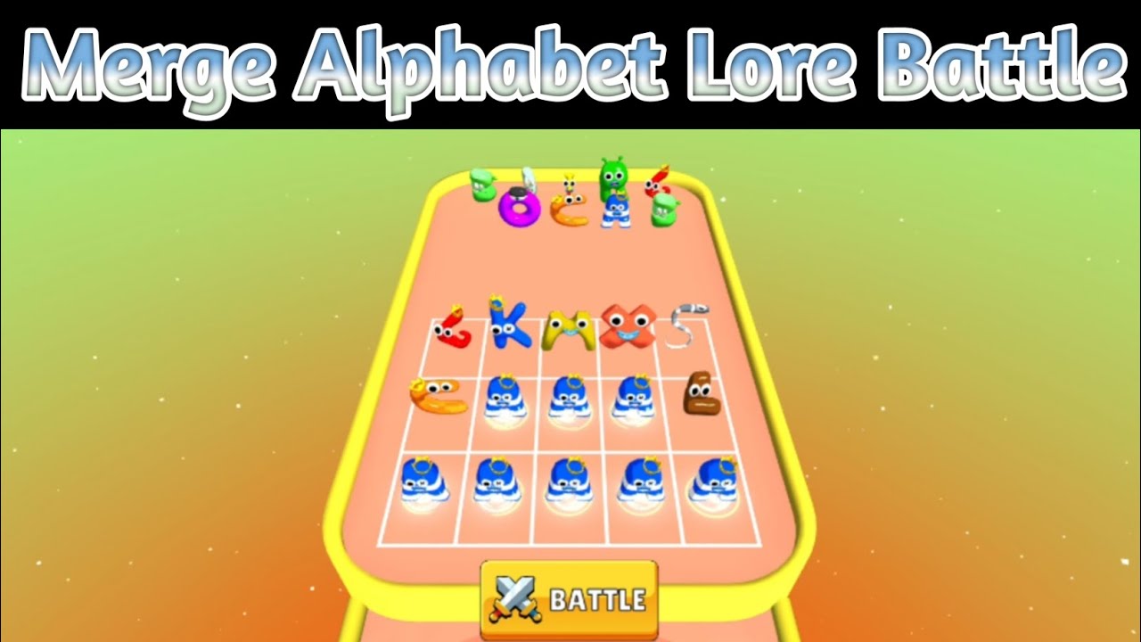 Merge Alphabet Lore Battle,Alphabet Lore Run Gameplay - YouTube
