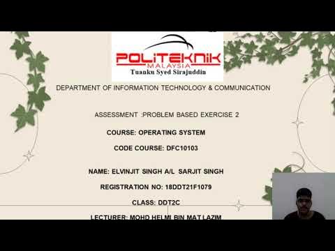 OPERATING SYSTEM DFC10103: PROBLEM BASED EXERCISE 2 - YouTube