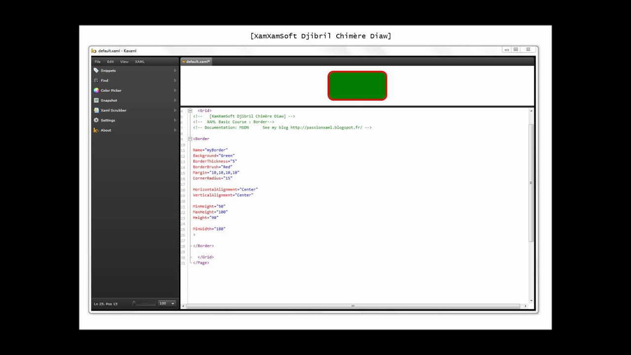 XAML Basic Course : Border - YouTube