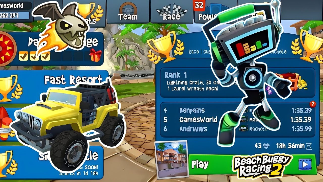 Beach Buggy Racing 2 | Fast Resort | Drift Attack | Machete Ft. Beat ...