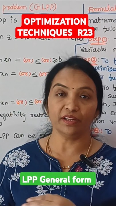 Linear programming Problem - YouTube