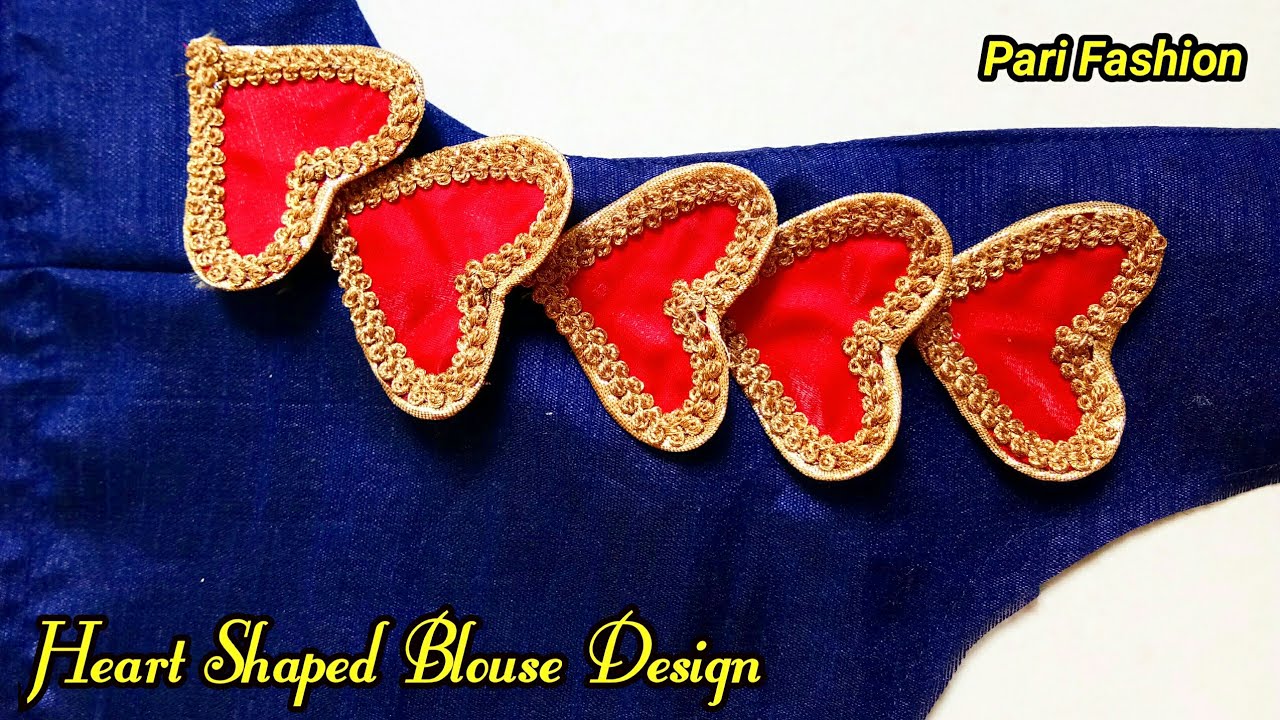 Beautiful Heart 💗Shaped Patchwork Blouse Design - YouTube