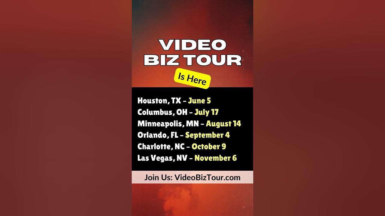🚀 ANNOUNCING: The Video Biz Tour! 🎥 - YouTube