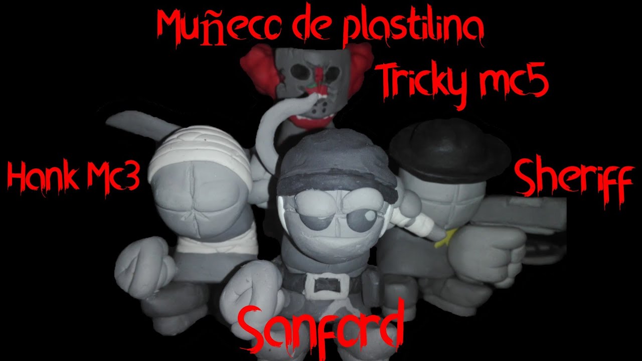 Muñecos de plastilina de Madness Combat Sanford, tricky, Hank mc3 y El ...