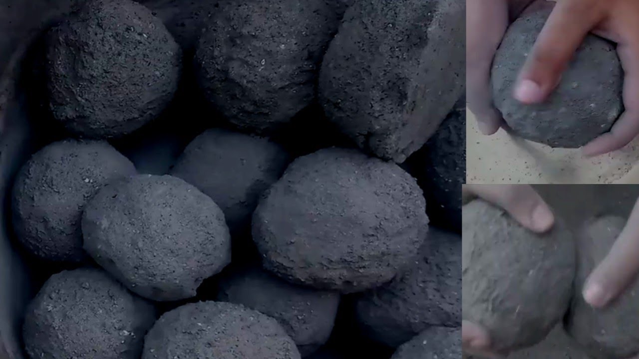 charcoal balls dusty dry sand cement crumbling asmr satisfying asmr ...