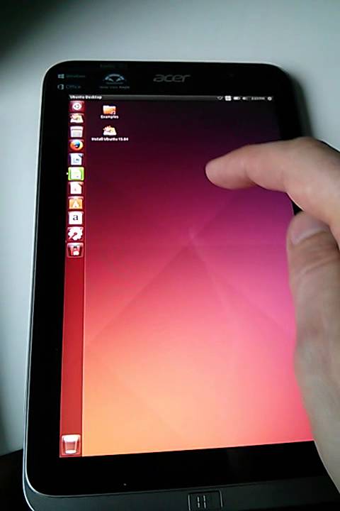 Ubuntu 15.04 beta 1 on Acer Iconia W4-820 - YouTube