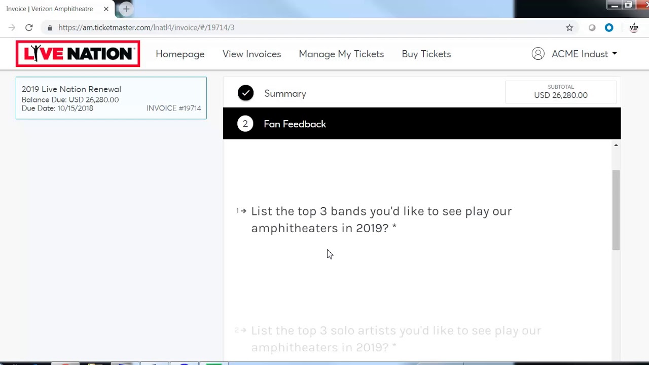 2019 Live Nation Renewal Tutorial - YouTube