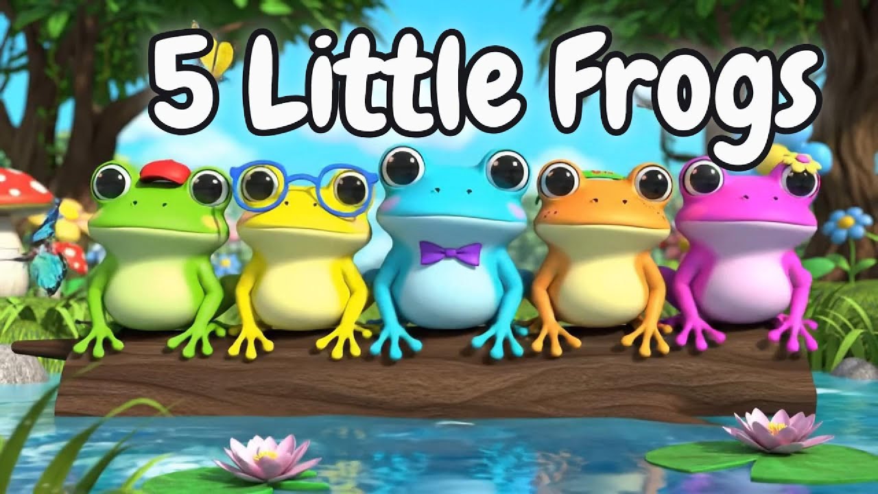 🐸 5 Froggies Jumping A Fun Counting Song for Kids - YouTube