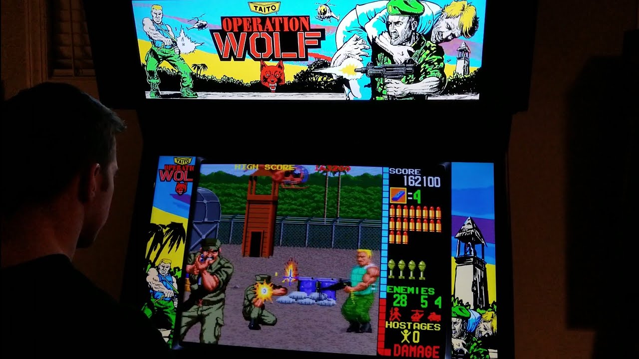 Operation Wolf Arcade Cabinet MAME Gameplay w/ Hypermarquee - YouTube