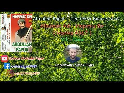 Abdullah Papur - Derdimizi Bilemezsiniz