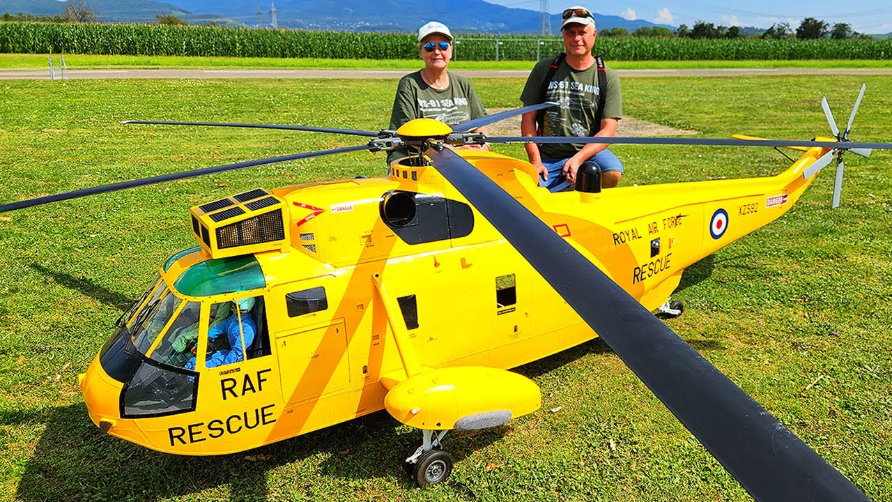 XXXL SELFBUILD SIKORSKY SEA KING ROYAL AIR FORCE RC TURBINE HELICOPTER ...