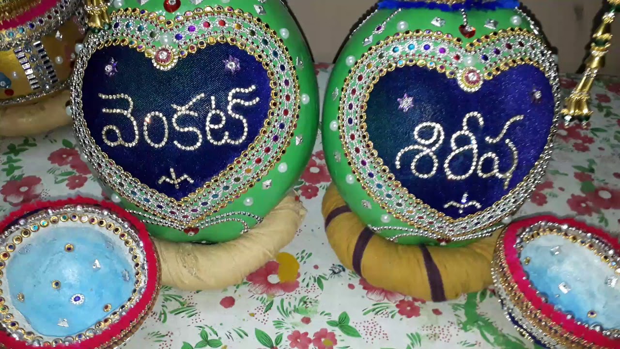 Pelli kobbari bondalu decoration - YouTube