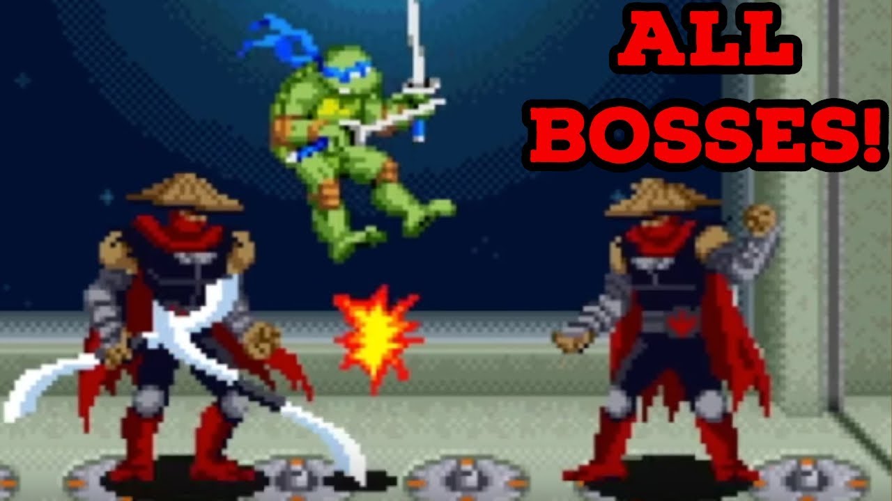 TMNT 2003 | GBA | ALL BOSS BATTLES! *Hard Difficulty* - YouTube