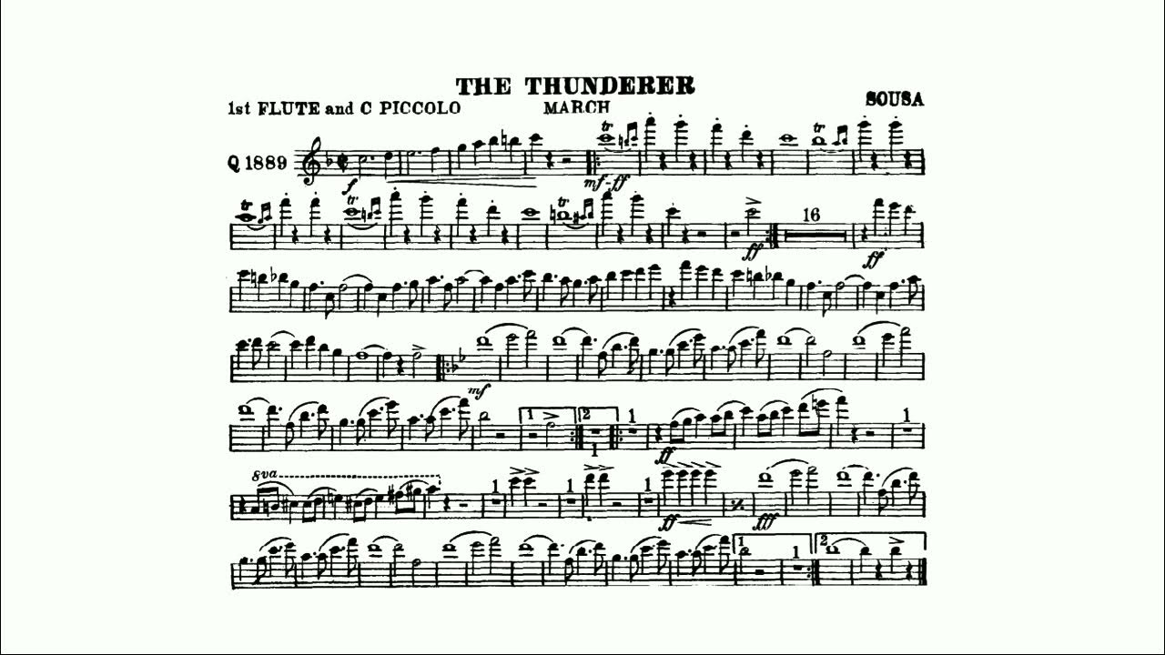 The Thunderer March: : John Philip Sousa - 1st Flute - YouTube