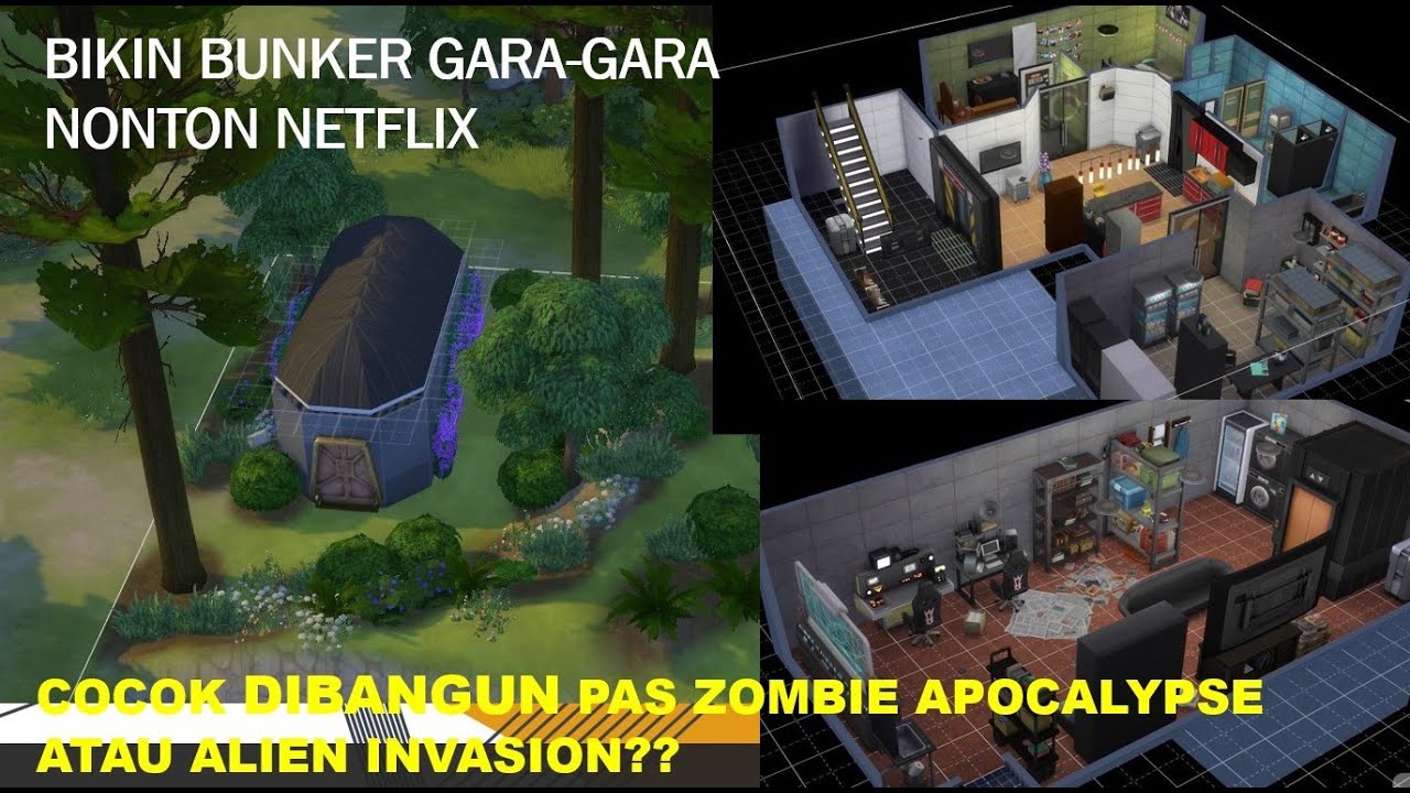 I Built Bunker for survival. Netflix inspired | SIMS 4 Speed build ...