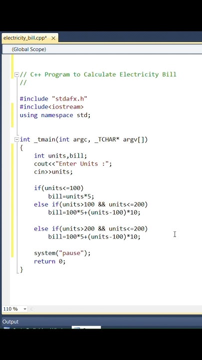Electricity Bill In Cc Tutorial Codingprogramminglanguagepythoncppcodecppprogram