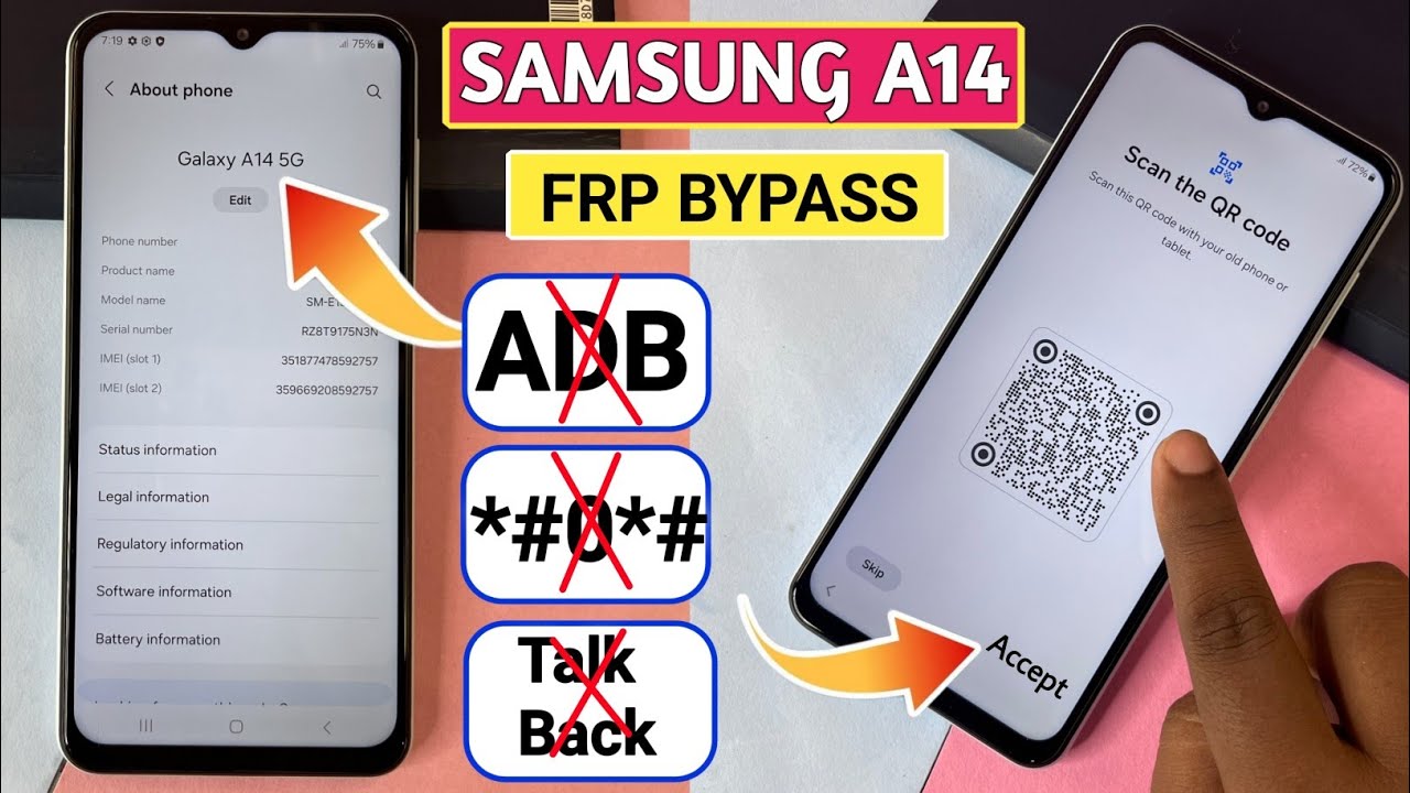 Without PC 2024:- SAMSUNG A14 5G / A14 FRP BYPASS Android 14 | Samsung ...