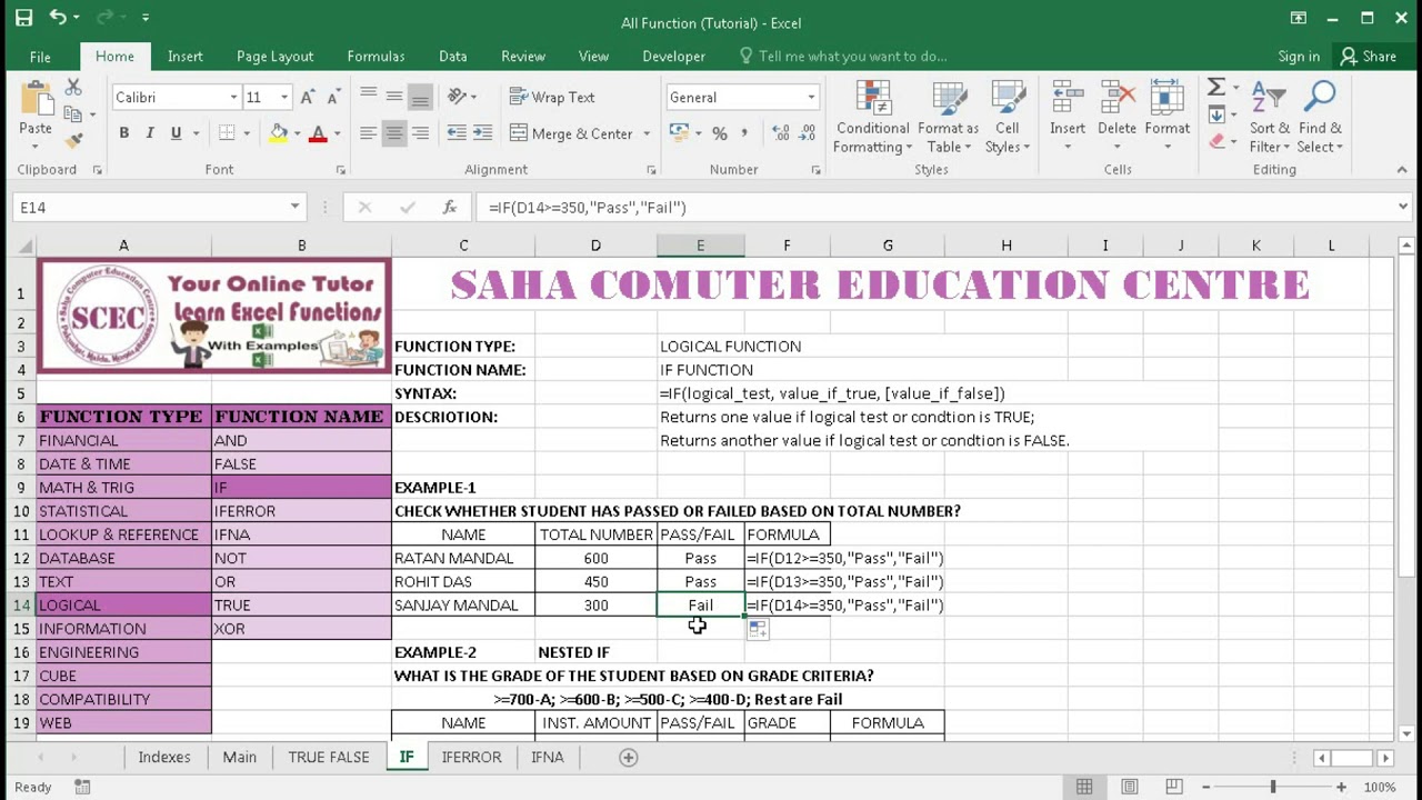 Logical Function Tutorial How To Use IF Function In Excel YouTube logical-function-tutorial-how-to-use-if-function-in-excel-youtube