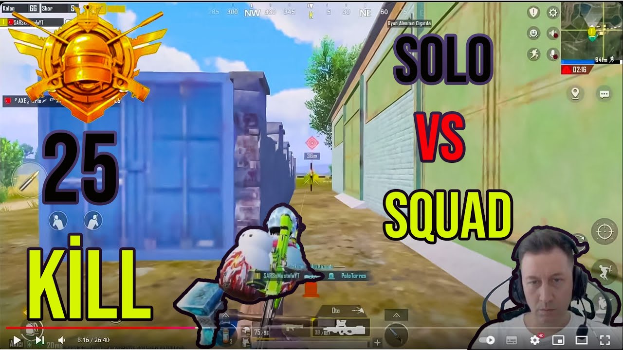 PUBG MOBİLE (25 KİLL).ONE MAN SQUAD - YouTube
