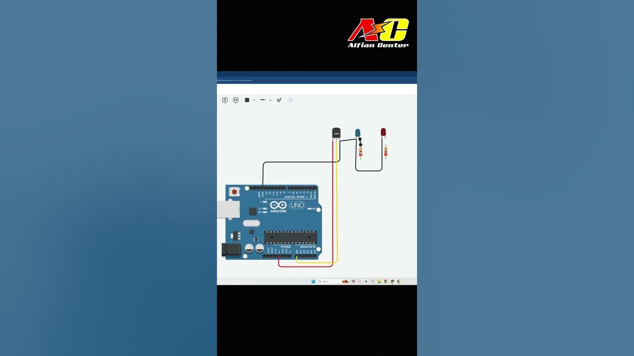 Alarm SUHU di Arduino Simulasi TINKERCAD #tinkercad #arduinoproject #coding #suhu#arduino - YouTube