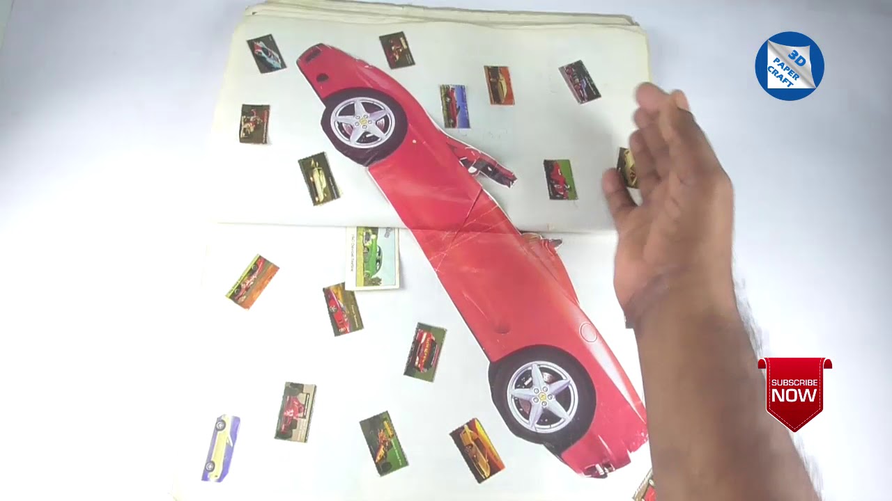 My #90's famous #Car #Stickers collection /3D PAPER CRAFT - YouTube