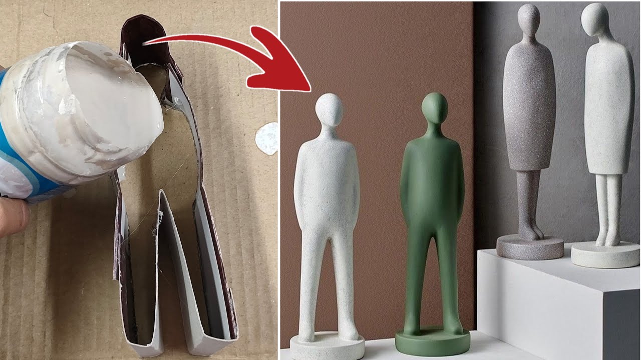 Man Showpiece Craft // Home decoration craft // Cardboard ideas ...