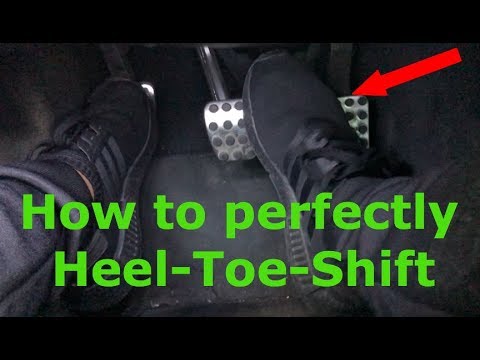 Heel Toe Shifting. Easy technique and slow-motion pedal view ...