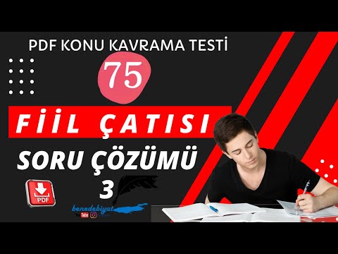 Fiil Çatısı Soru Çözümü Testi PDF 3 l Çatı Bakımından Fiiller Soru Çözümü