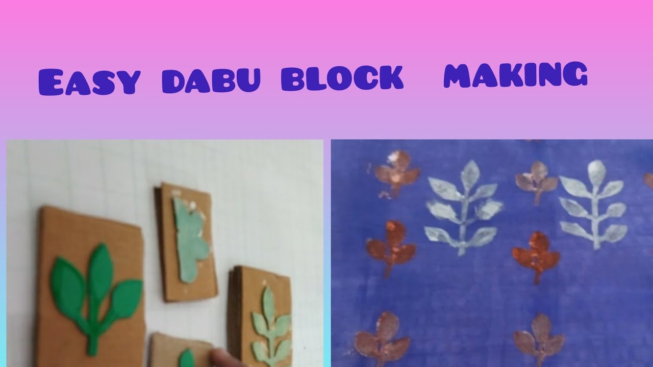Dabu block printing technique ।। How make blocks for printing ।। Easy ...