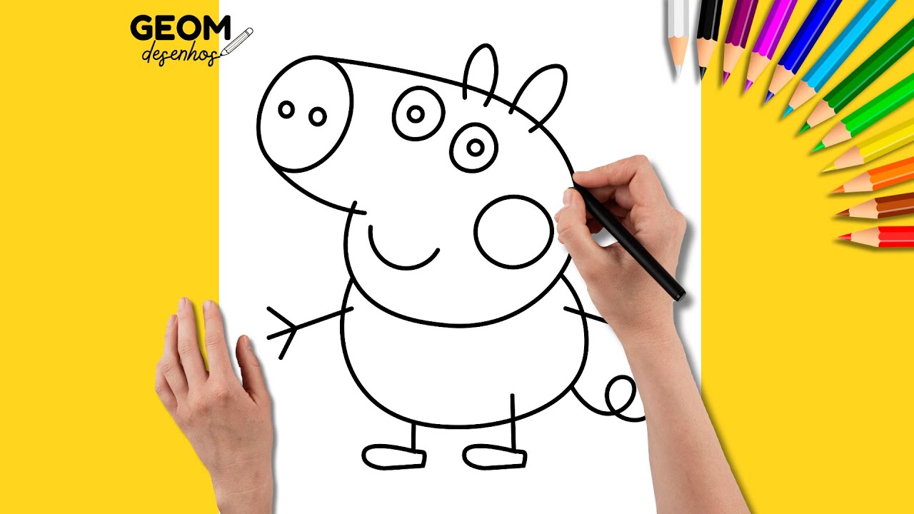 O Segredo para Desenhar o George Pig Irmão da Peppa em minutos! - YouTube