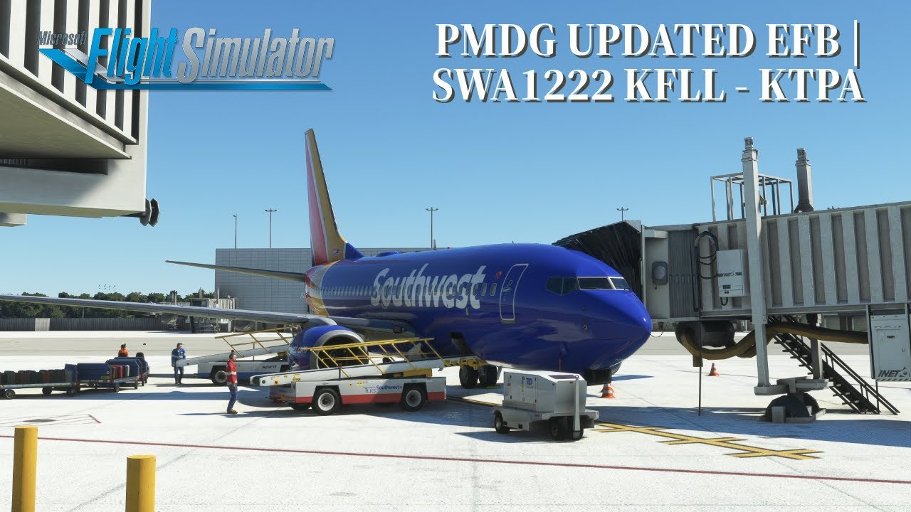 FS2020 PMDG B737 | EFB Update | KFLL-KTPA |SWA1222 LIVE - YouTube