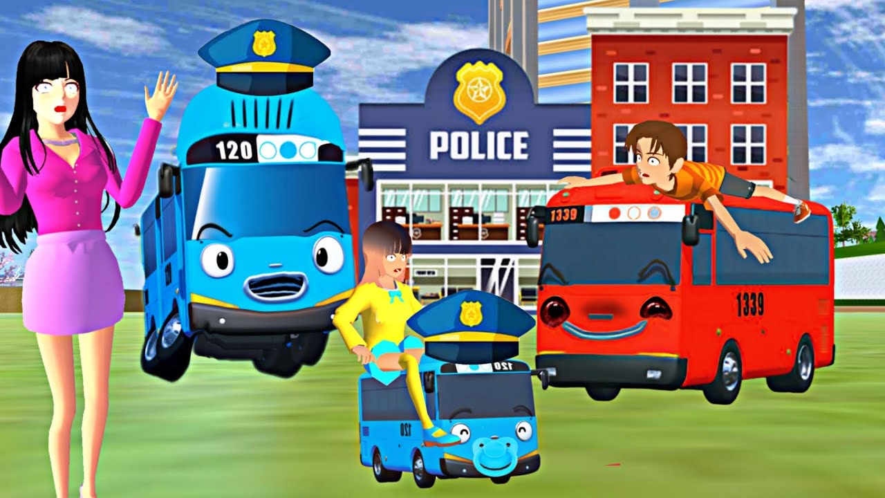 Tayo Jadi Polisi Hamil Baby Tayo Tangkap Gani Si Penjahat Ditolong Yuta ...