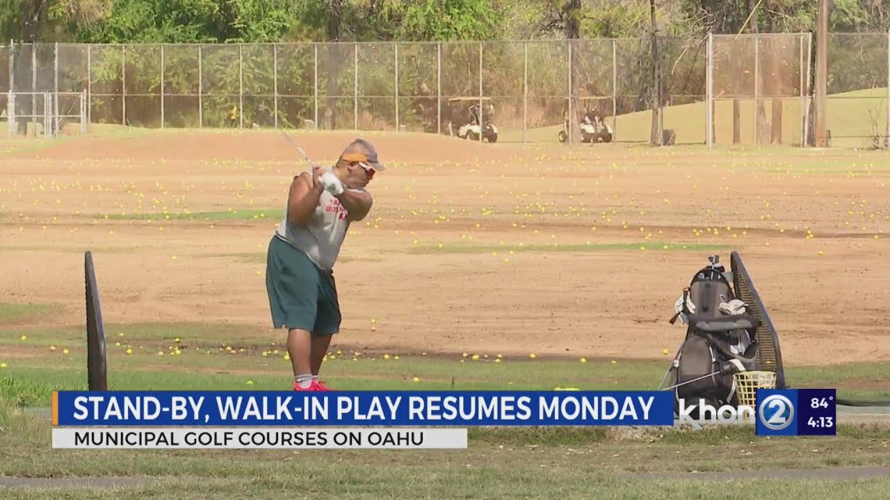 City golf courses restore stand-by, walk-in play - YouTube