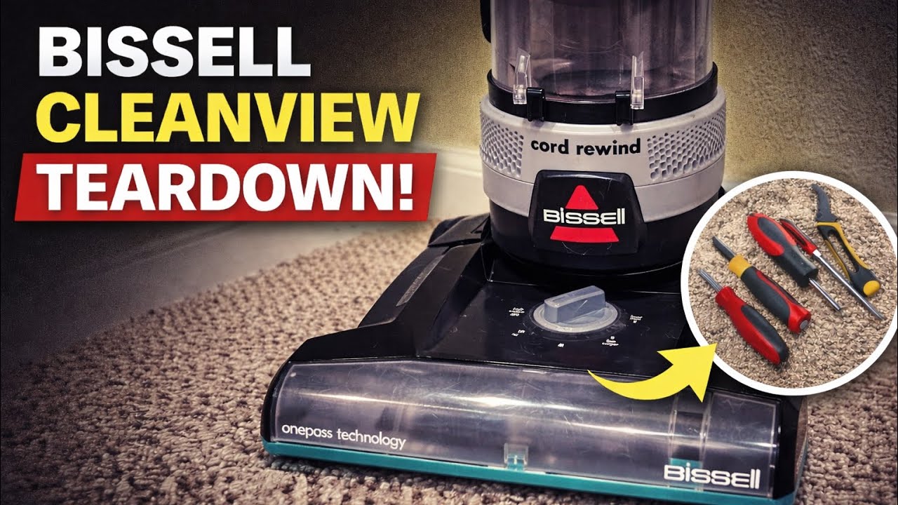 Bissell Cleanview Rewind 3676 / 3534 Full Teardown and Service - YouTube