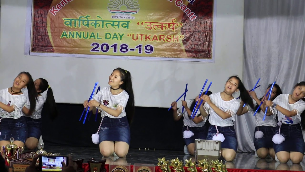 Dance of New Zealand lovely girls of KV BAKLOH in their annual Function 2019 - YouTube