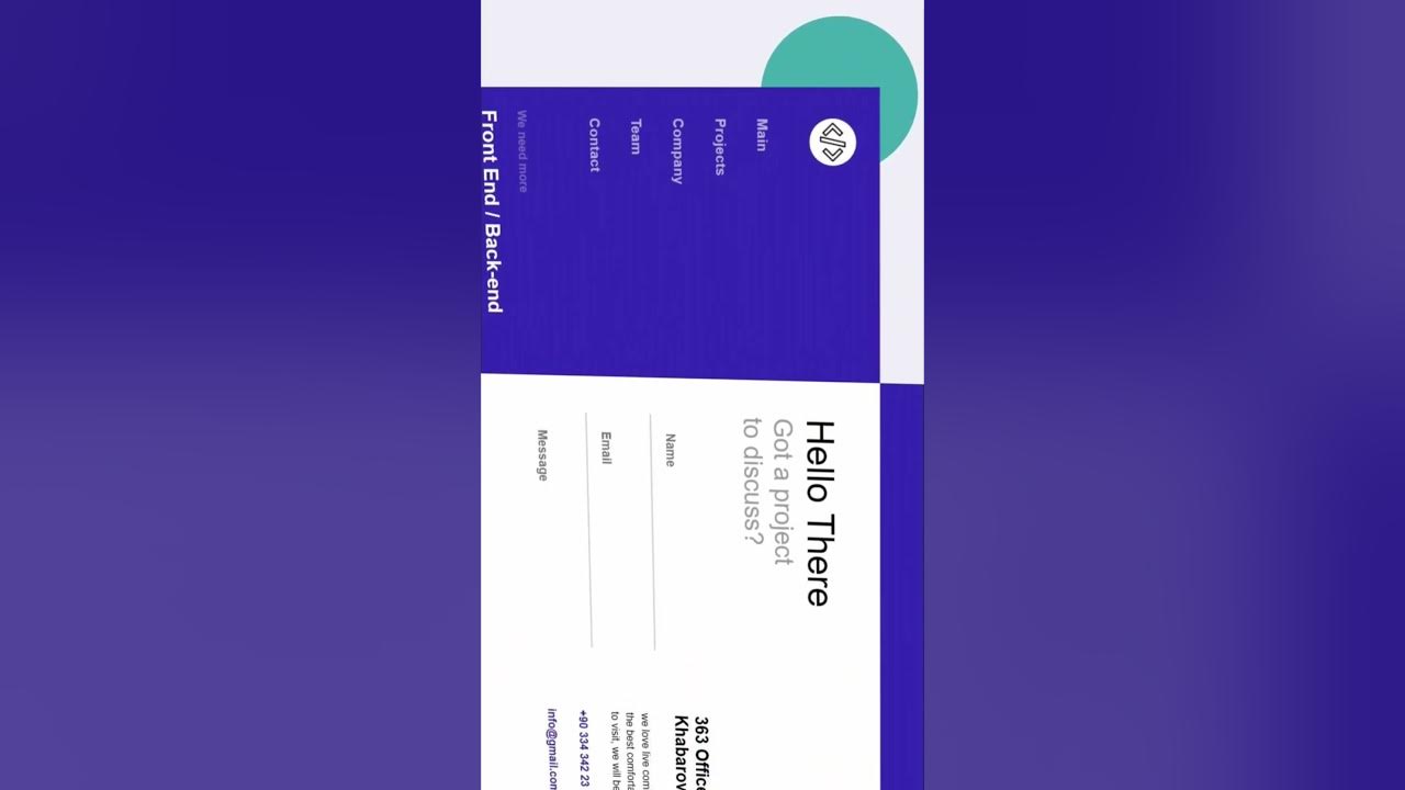 Awesome Contact Section Page - #HTML& #CSS - YouTube