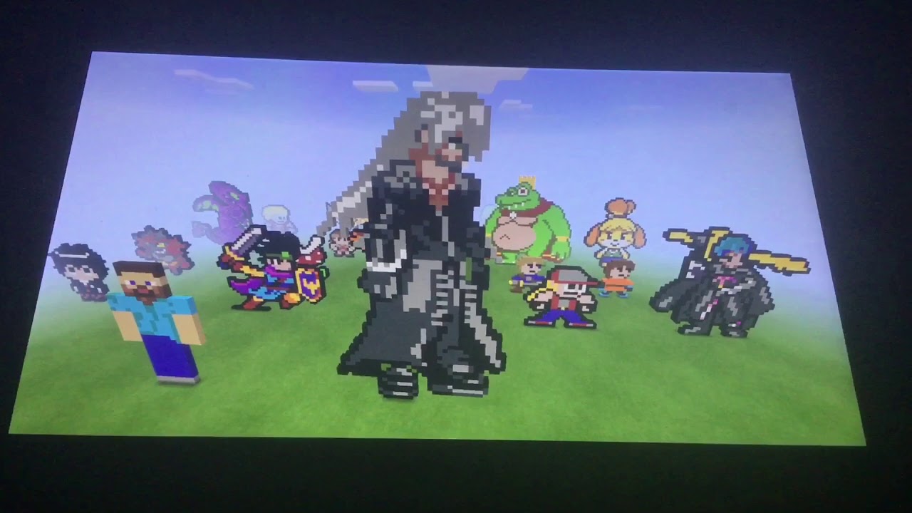 I Added Sephiroth To My Smash Ultimate Minecraft Pixel Art World - YouTube