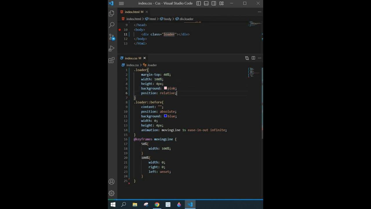 Line Loading Animation in Css - YouTube