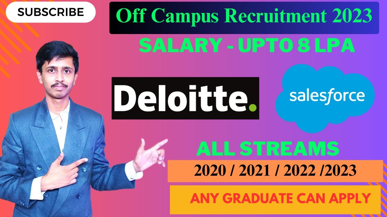 Deloitte Recruitment 2023 | Salesforce Recruitment 2023 | Freshers ...