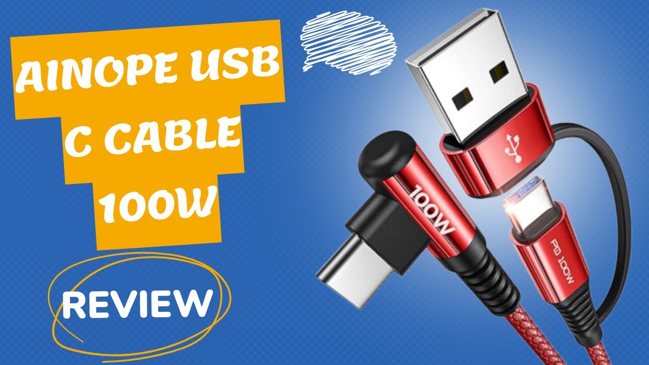 AINOPE USB C Cable 100W 10FT 5A Type C Charger Cable Fast Charging USBC ...