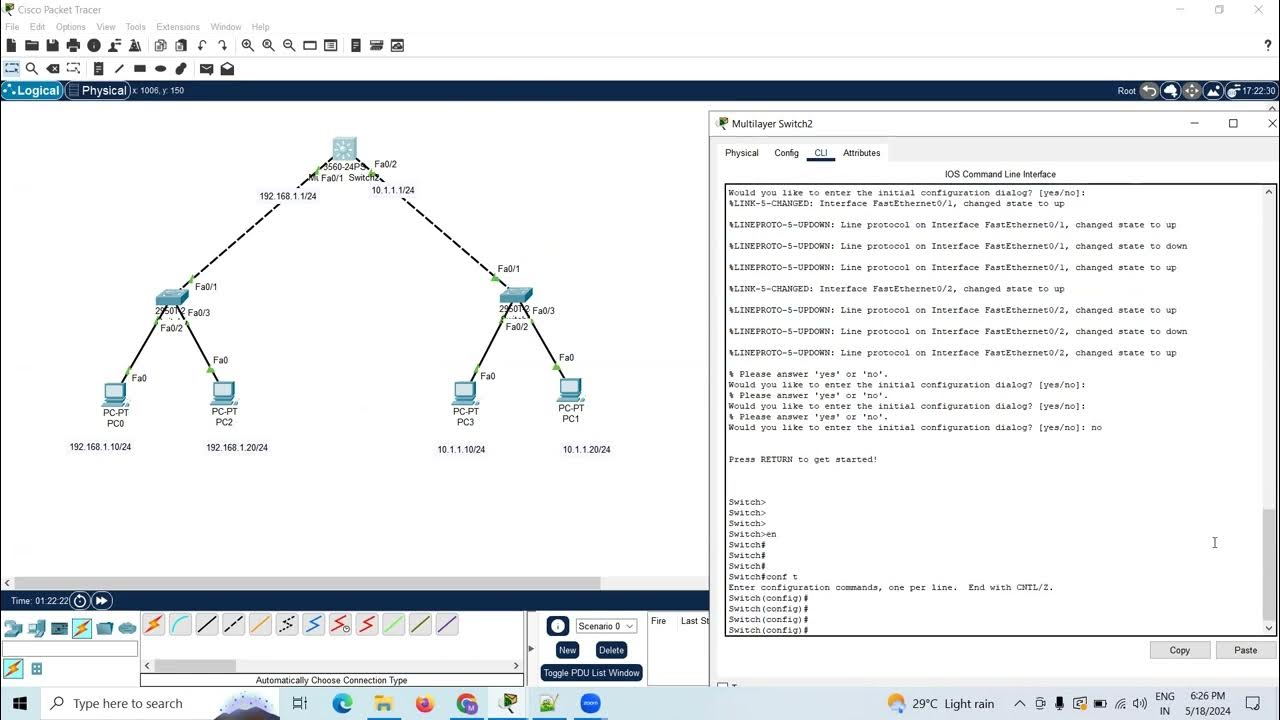 How to connect two different Subnets without Router Communicate Two different Networks with ...