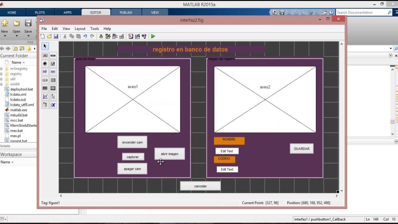 COMO CREAR UN GUIDE DE MATLAB Y ENLAZAR GUIDES PASO A PASO 2 - YouTube