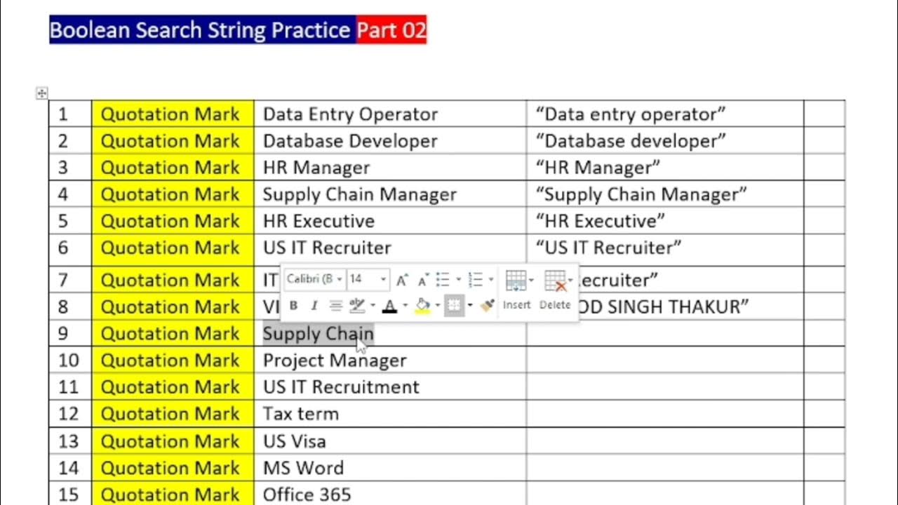 Part 02 | Boolean Search String Practice | Boolean Search String Practical Training | - YouTube
