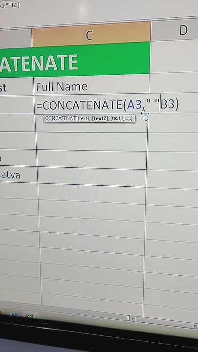 Concatenate Function in Microsoft Excel || Excel Tips and tricks #advancedexcel #exceltips - YouTube